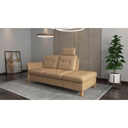 Sit & More Recamiere SIT & MORE "Göteborg", braun (cappuccino), B:210cm H:90cm T:92cm, Sofas, inklusive Federkern