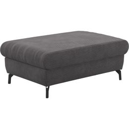 Polsterhocker COTTA "Kitty, B: 100 cm", grau (anthrazit), B:100cm H:45cm T:65cm, 88% POLYESTER (PES) 12% POLYAMID (PA), Hocker, Polsterhocker, individuell zu kombinieren