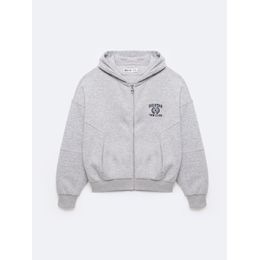 Big Star Zip-Up Hoodie 'MADELINA' female Grey size S