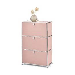 Tchibo - Kommode Metall »Cn3« mit 3 Klappenfächern - 77x40x120,5cm - chrom - Stahl / Aluminium / Kunststoff
