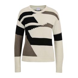 Madeleine Mode MADELEINE Pullover Damen Größe M grau / schwarz / wollweiß