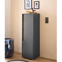 Pharao24.de Badmidischrank Badschrank in Anthrazit 114 cm hoch
