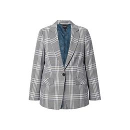 Ulla Popken Blazer Damen Gr&ouml;&szlig;e 42 grau / wei&szlig;
