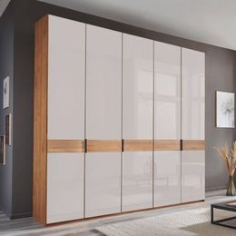 Pharao24.de Drehtürenschrank Schlafzimmerschrank in Weiß und Erlefarben
