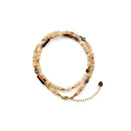 Nemomatheo Kette 'Earthlines' Damen Größe 45 / 50 cm beige