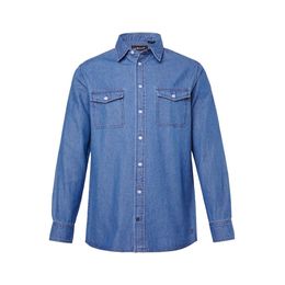 Men Plus Button Up Shirt male Blue size 3XL