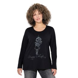 Ulla Popken Shirt female Black size 62-64
