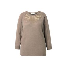 MIAMODA Sweater female Brown size 42-44