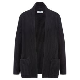 Peter Hahn - Strickjacke, schwarz, Gr. 44 / L - Schurwolle