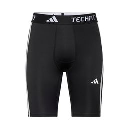 adidas Performance Sportshorts 'TECHFIT Compression Training 3-Stripes Short' Herren Größe XXS schwarz / weiß