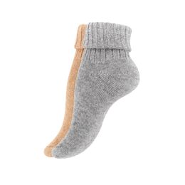 Cotton Prime Socken Damen Gr&ouml;&szlig;e 39/42 beigemeliert / hellgrau