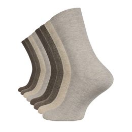 Cotton Prime Socken Herren Gr&ouml;&szlig;e 43/46 beige / braunmeliert / schlammfarben