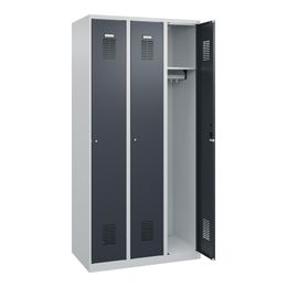 C+P Spind Basis PLUS, 3 Abteile, 1850x900x500mm, 7035/7016 ; C + P Möbelsysteme (088055-30|S10004)