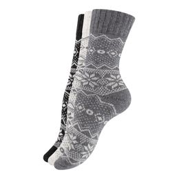 Vincent Creation Socken 'Hygge' Damen Gr&ouml;&szlig;e 39/42 grau / hellgrau / schwarz