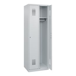 C+P Spind Basis PLUS, 2 Abteile, 1850x600x500mm, 7035/7035 ; C + P Möbelsysteme (088055-20|S10005)