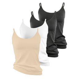 Yenita Unterhemd Damen Gr&ouml;&szlig;e XL creme / schwarz / wei&szlig;