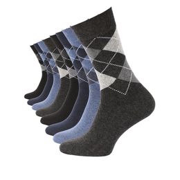Cotton Prime Socken Herren Gr&ouml;&szlig;e 39/42 blau / grau / hellgrau / schwarz
