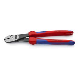 Knipex 74 22 250 T Kraft-Seitenschneider mit Mehrkomponenten-H&uuml;llen, mit integrierter Befestigungs&ouml;se zum Anbringen einer Absturzsicherung schwarz atr)