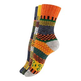 Vincent Creation Socken Damen Gr&ouml;&szlig;e 35/38 gelb / grau / gr&uuml;n / orange