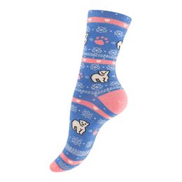 Vincent Creation Socken Damen Gr&ouml;&szlig;e 36/40 royalblau / rosa / schwarz / wei&szlig;