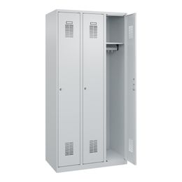 C+P Spind Basis PLUS, 3 Abteile, 1850x900x500mm, 7035/7035 ; C + P Möbelsysteme (088055-30|S10005)