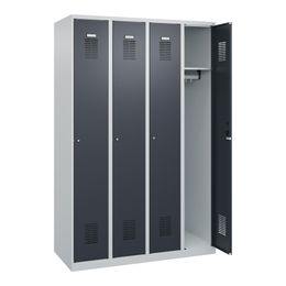 C+P Spind Basis PLUS, 4 Abteile, 1850x1200x500mm, 7035/7016 ; C + P Möbelsysteme (088055-40|S10004)