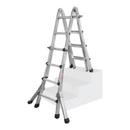 ILLER-LEITER Teleskopleiter Levelmaster 4x6 Spross.+Ausleger 64216 ; Iller Leiter)
