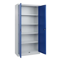 C+P Büro-Flügeltürenschrank Basis PLUS, 1950x930x400mm, 7035/5010 ; C + P Möbelsysteme (0130287-350|S10002)