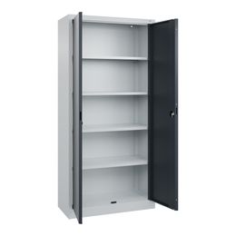 C+P Büro-Flügeltürenschrank Basis PLUS, 1950x930x400mm, 7035/7016 ; C + P Möbelsysteme (0130287-350|S10003)