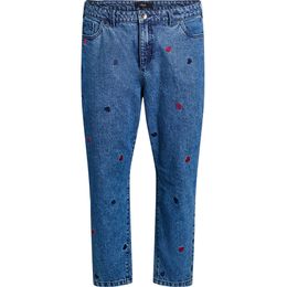 ZIZZI Jeans 'Mille' Damen Gr&ouml;&szlig;e 43/44 dunkelblau / mischfarben