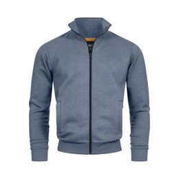 INDICODE Jeans Zip-Up Hoodie 'Sharpis' male Blue size S
