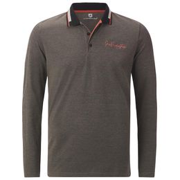 Jan Vanderstorm Poloshirt 'Knutsen' Herren Gr&ouml;&szlig;e XL braun / orange / schwarz