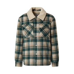DAN FOX APPAREL Jacke 'Brian' Herren Größe XXL beige / braun / grün