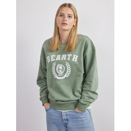 Bearth Sweatshirt 'College-Print Bio-Baumwoll-Mix' female Green size XL