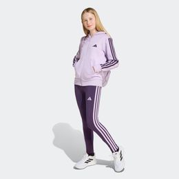 adidas Sportswear Athletic Zip-Up Hoodie 'Essentials' boy Purple size 164