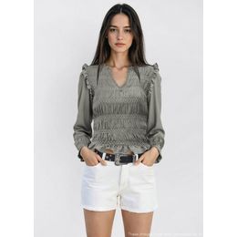 MANGO TEEN Bluse 'Fabia' Damen Größe M grasgrün