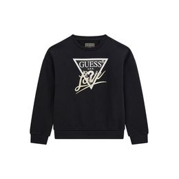 Guess Sweatshirt M&auml;dchen Gr&ouml;&szlig;e 128 grau / schwarz / wei&szlig;