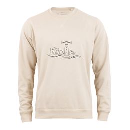 Cotton Prime Sweatshirt 'Leuchtturm Moin' Herren Gr&ouml;&szlig;e M beige