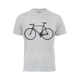 Cotton Prime T-Shirt 'Bike - Fahrrad' Herren Gr&ouml;&szlig;e L stone / schwarz