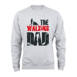 Cotton Prime Sweatshirt 'Walking Dad ' Herren Gr&ouml;&szlig;e S stone / knallrot / schwarz