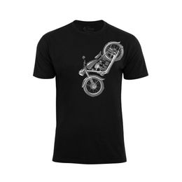 Cotton Prime T-Shirt 'Vintage Motorcycle' Herren Gr&ouml;&szlig;e S grau / schwarz