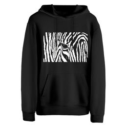 Cotton Prime Sweatshirt 'Black & White Zebra Eye' Herren Gr&ouml;&szlig;e XXXL schwarz / wei&szlig;