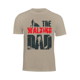 Cotton Prime T-Shirt 'The Walking Dad' Herren Gr&ouml;&szlig;e S beige / rot / schwarz