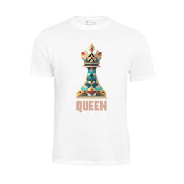 Cotton Prime T-Shirt 'Queen' Herren Gr&ouml;&szlig;e XXL t&uuml;rkis / honig / petrol / wei&szlig;