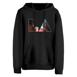 Cotton Prime Sweatshirt 'Skyline Los Angeles - Weltenbummler' Damen Gr&ouml;&szlig;e XXL blau / braun / hellrot / schwarz
