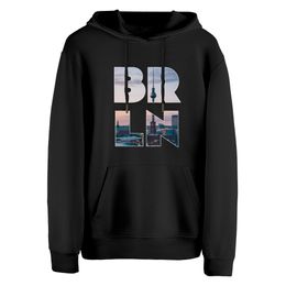 Cotton Prime Sweatshirt 'Skyline Berlin' Herren Gr&ouml;&szlig;e XL navy / hellblau / lavendel / schwarz