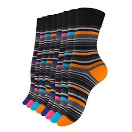 Vincent Creation Socken Damen Gr&ouml;&szlig;e 39/42 himmelblau / orange / pink / schwarz