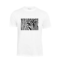 Cotton Prime T-Shirt 'Black & White Zebra Eye' Herren Gr&ouml;&szlig;e S schwarz / wei&szlig;