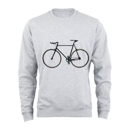Cotton Prime Sweatshirt 'Bike-Fahrrad' Herren Gr&ouml;&szlig;e M brokat / hellgrau / schwarz