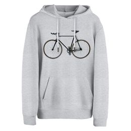 Cotton Prime Sweatshirt 'Bike - Fahrrad' Herren Gr&ouml;&szlig;e XL graumeliert / schwarz